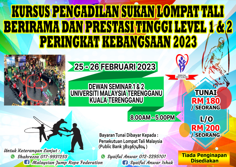 Kursus Pengadilan Sukan Lompat Tali Berirama dan Prestasi Tinggi Level ...